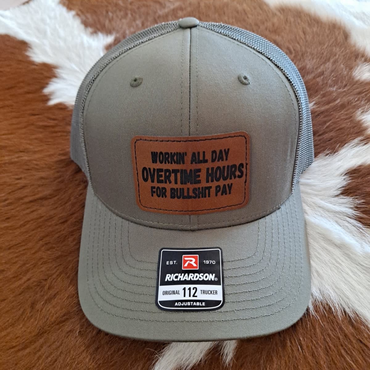 Working All Day OVERTIME HOURS And Bullsh*t Pay Patch Hat | Rustic Rebel